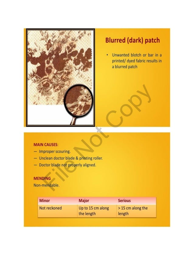 textile printing defects yogesh | PDF