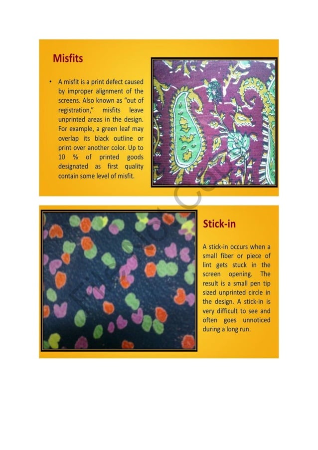 textile printing defects yogesh | PDF