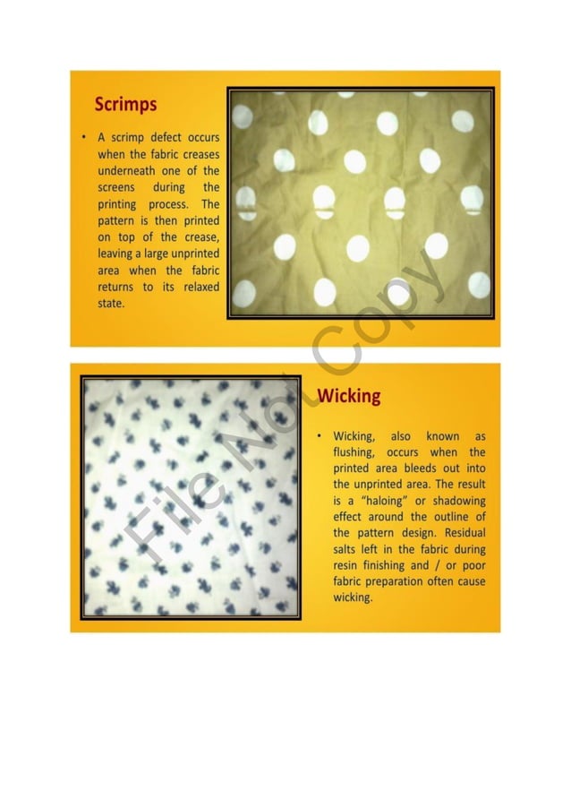 textile printing defects yogesh | PDF