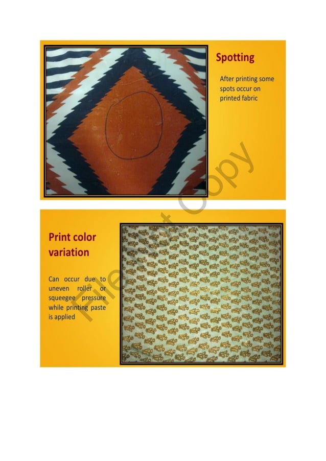 textile printing defects yogesh | PDF