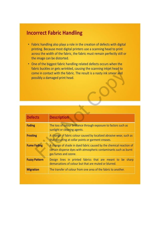 textile printing defects yogesh | PDF