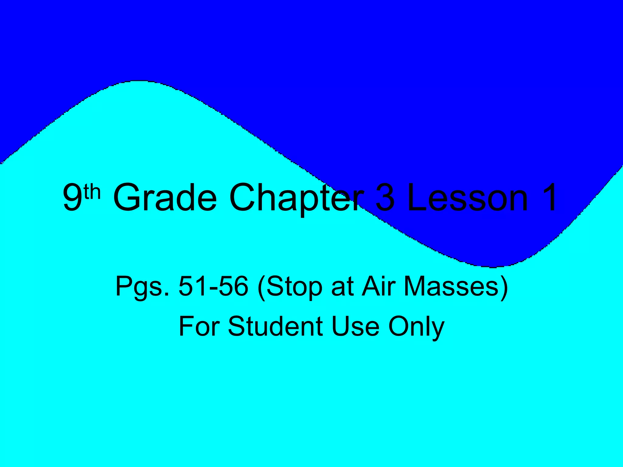 9th Grade Chapter 3 Lesson 1 | PPT