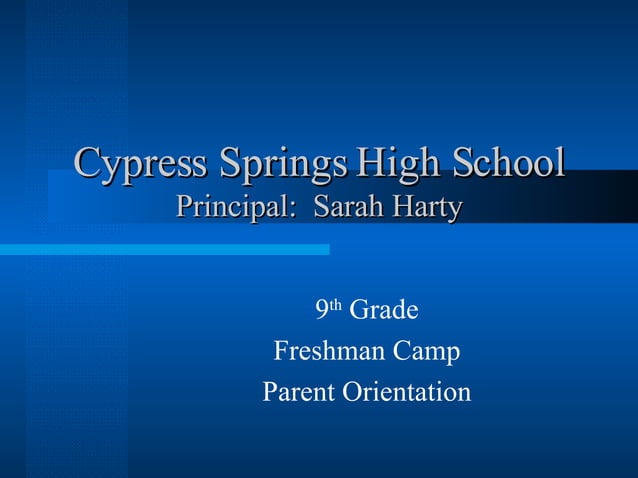 9th Grade Orientation | PPT | Education