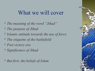 The concept of Jihad in Islam | PPT