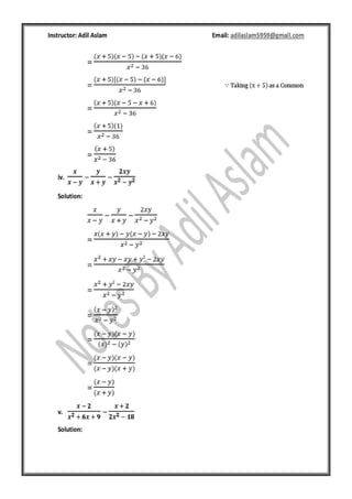 Grade 9 / O level Mathematics(Chapter #4) I AHSAN IRSHAD | PDF