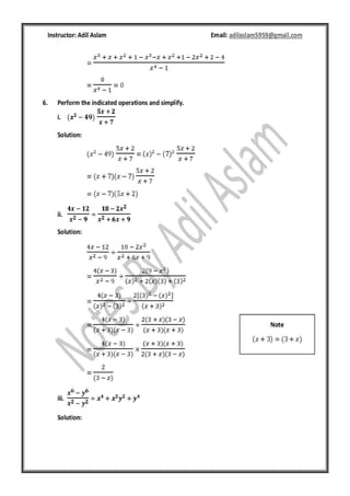 Grade 9 / O level Mathematics(Chapter #4) I AHSAN IRSHAD | PDF