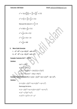 Grade 9 / O level Mathematics(Chapter #4) I AHSAN IRSHAD | PDF