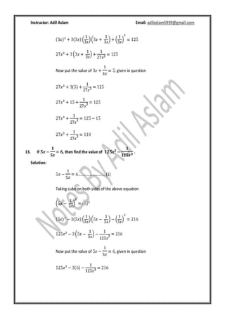 Grade 9 / O level Mathematics(Chapter #4) I AHSAN IRSHAD | PDF
