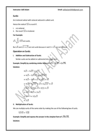 Grade 9 / O level Mathematics(Chapter #4) I AHSAN IRSHAD | PDF