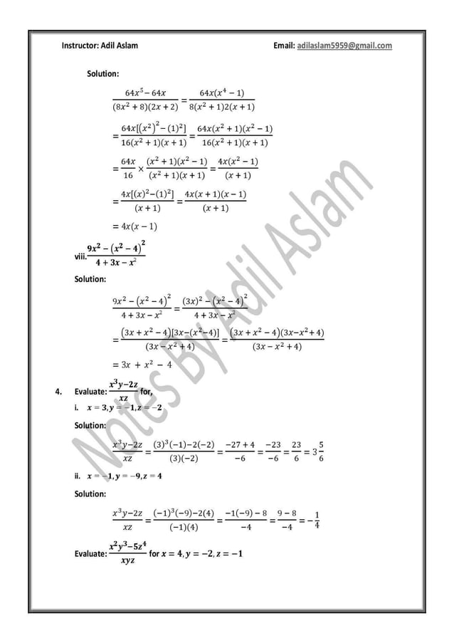 Grade 9 / O level Mathematics(Chapter #4) I AHSAN IRSHAD | PDF