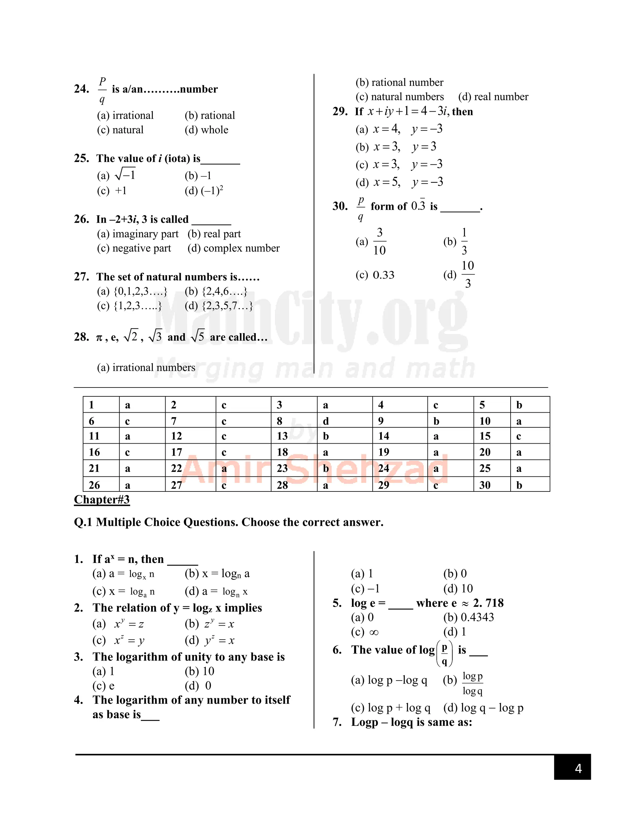 Class 9th Mcq for Preparing Exams , Maths | PDF