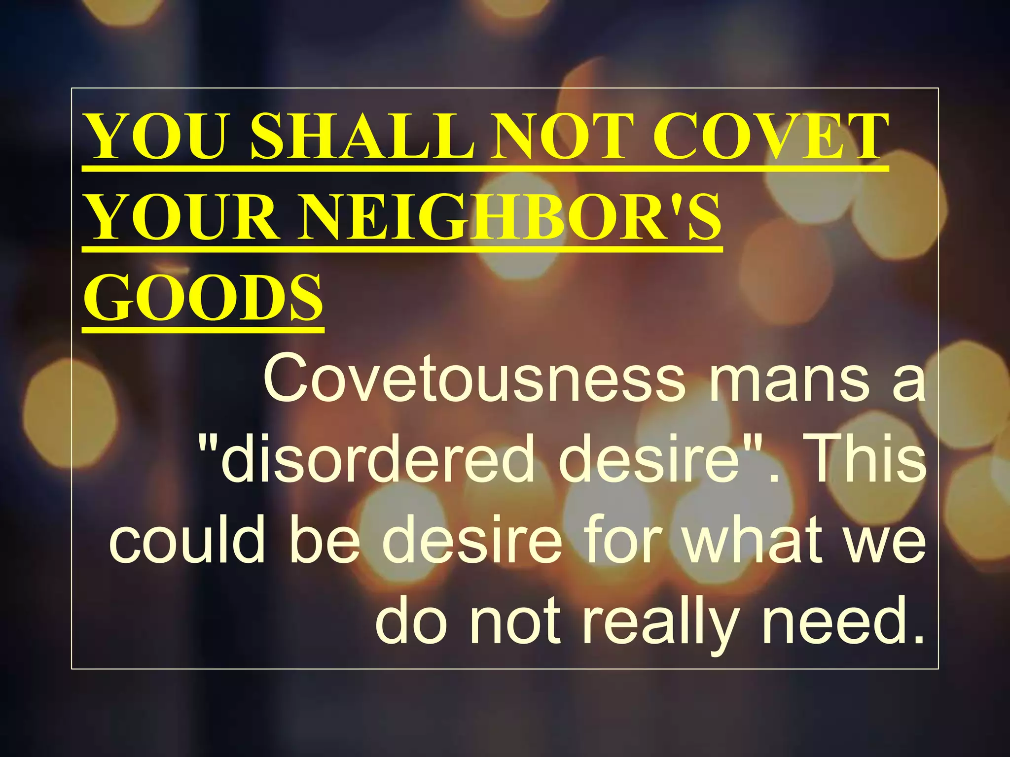 9th & 10th commandment final | PPTX