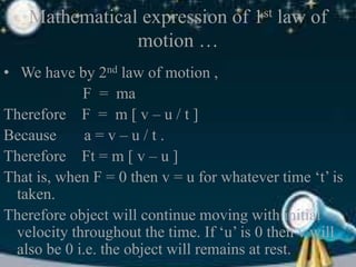 force and laws of motion | PPTX