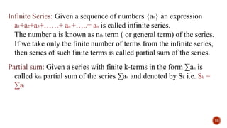 Infinite series-Calculus and Analytical Geometry | PPTX
