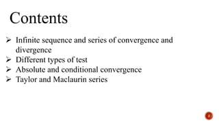 Infinite series-Calculus and Analytical Geometry | PPTX | Physics | Science