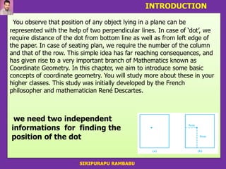 PPTs FOR 9TH CLASS COORDINATE GEOMETRY INTRODUCTION C | PPTX