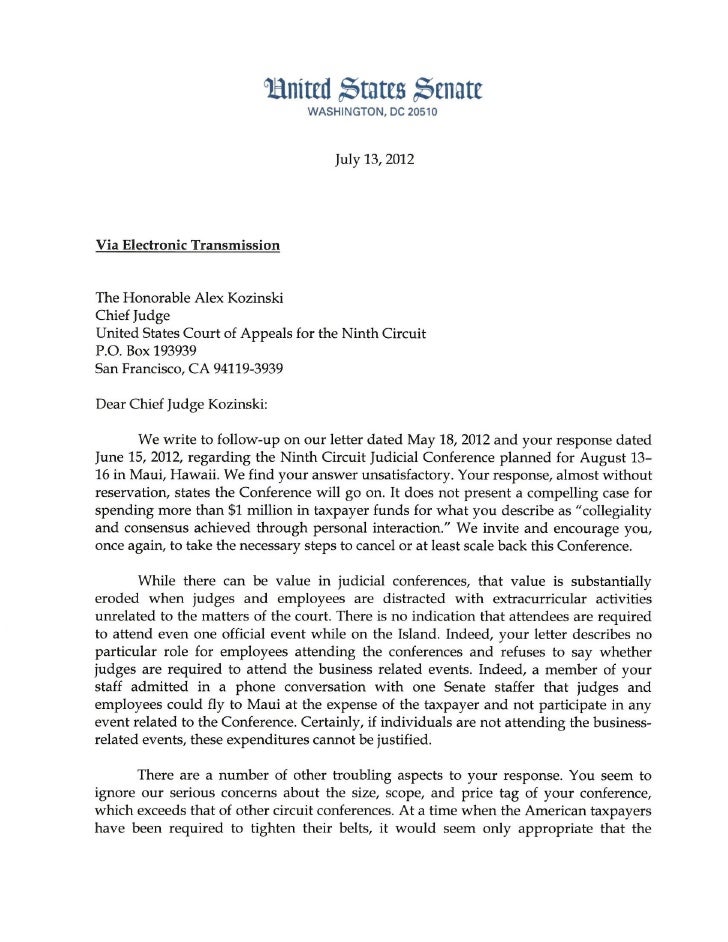 9th cir conference letter