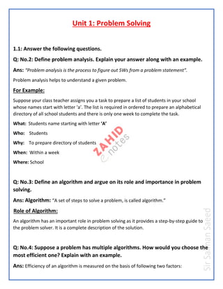 9th_Computer Full Exercise | PDF