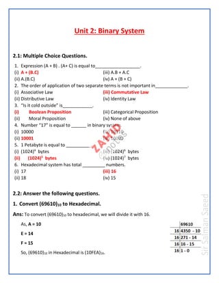 9th_Computer Full Exercise | PDF