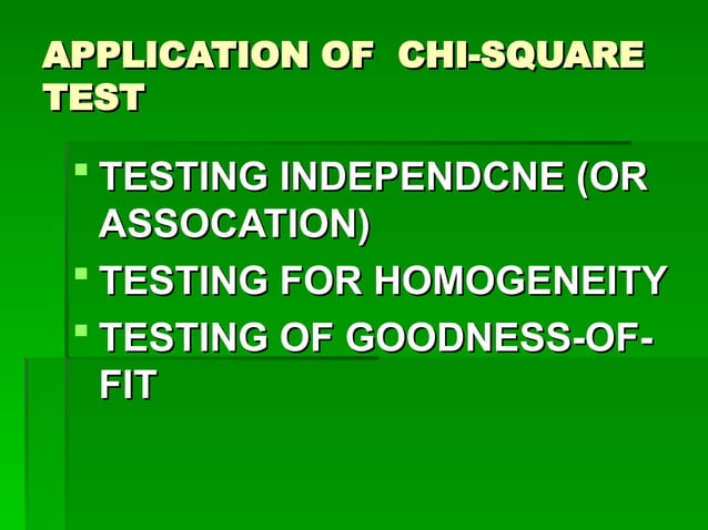THE CHI-SQUARE TEST IN DEPTH AND WITH EXAMPLES | PPT