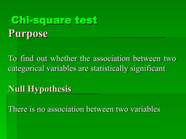 THE CHI-SQUARE TEST IN DEPTH AND WITH EXAMPLES | PPT