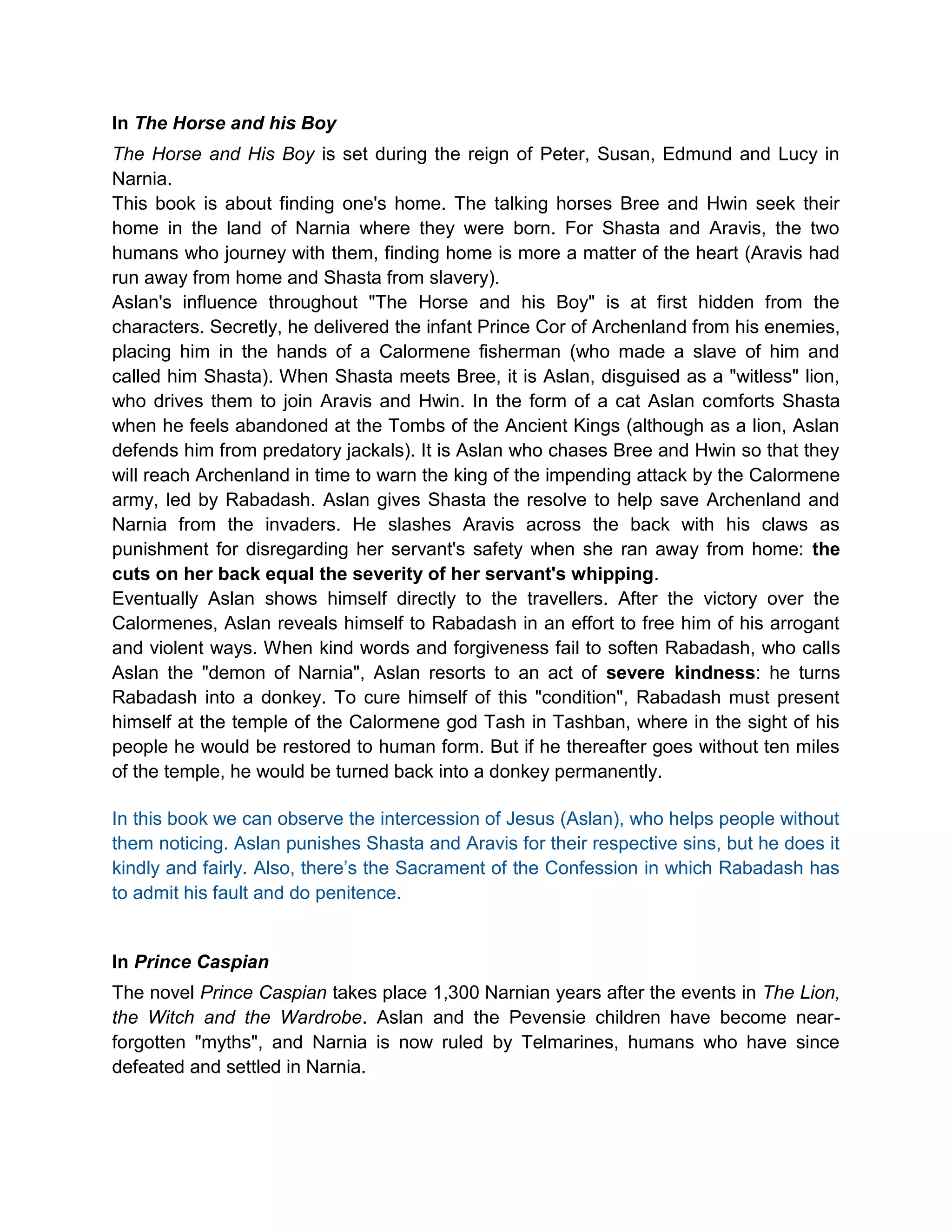 9 the chronicles of narnia aslan | DOCX