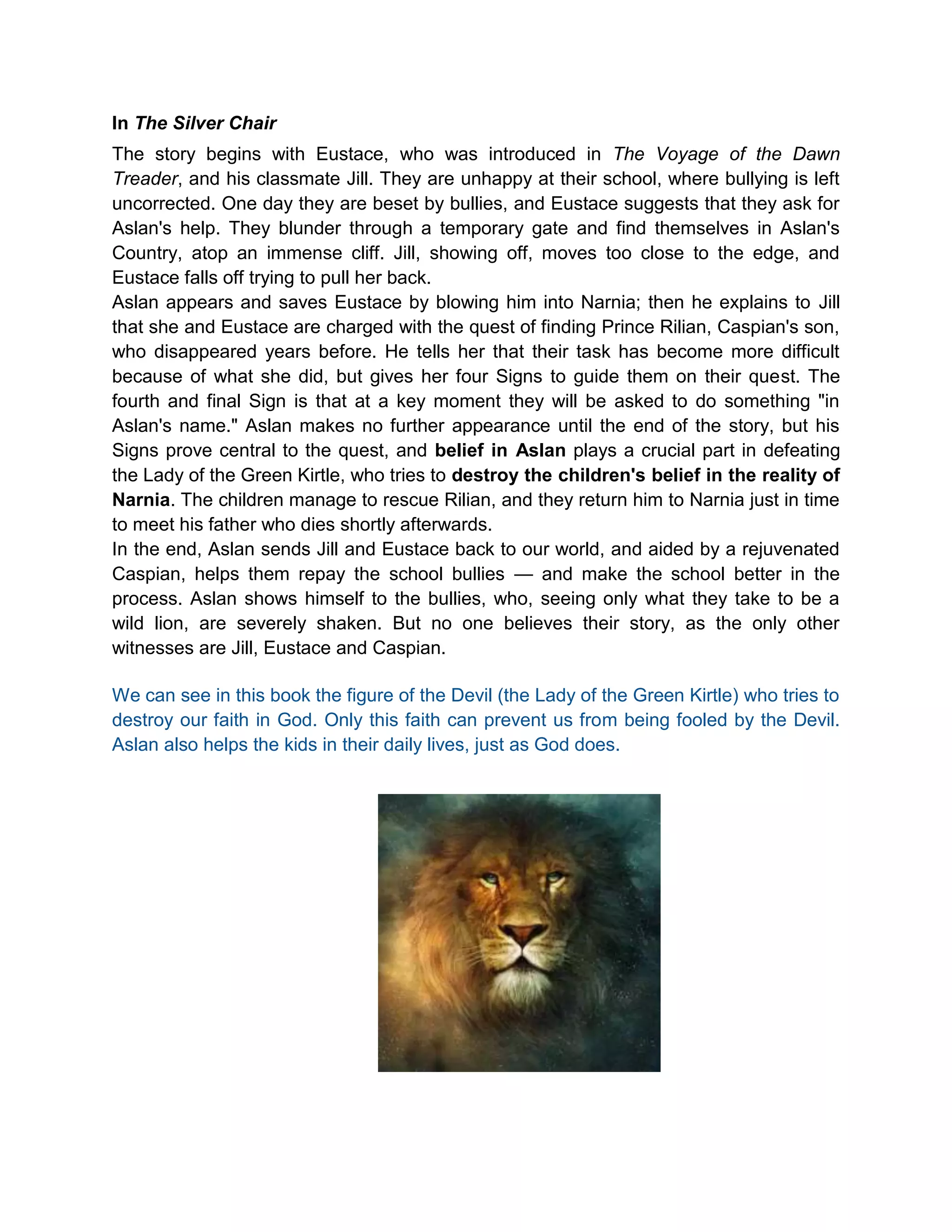 9 the chronicles of narnia aslan | DOCX