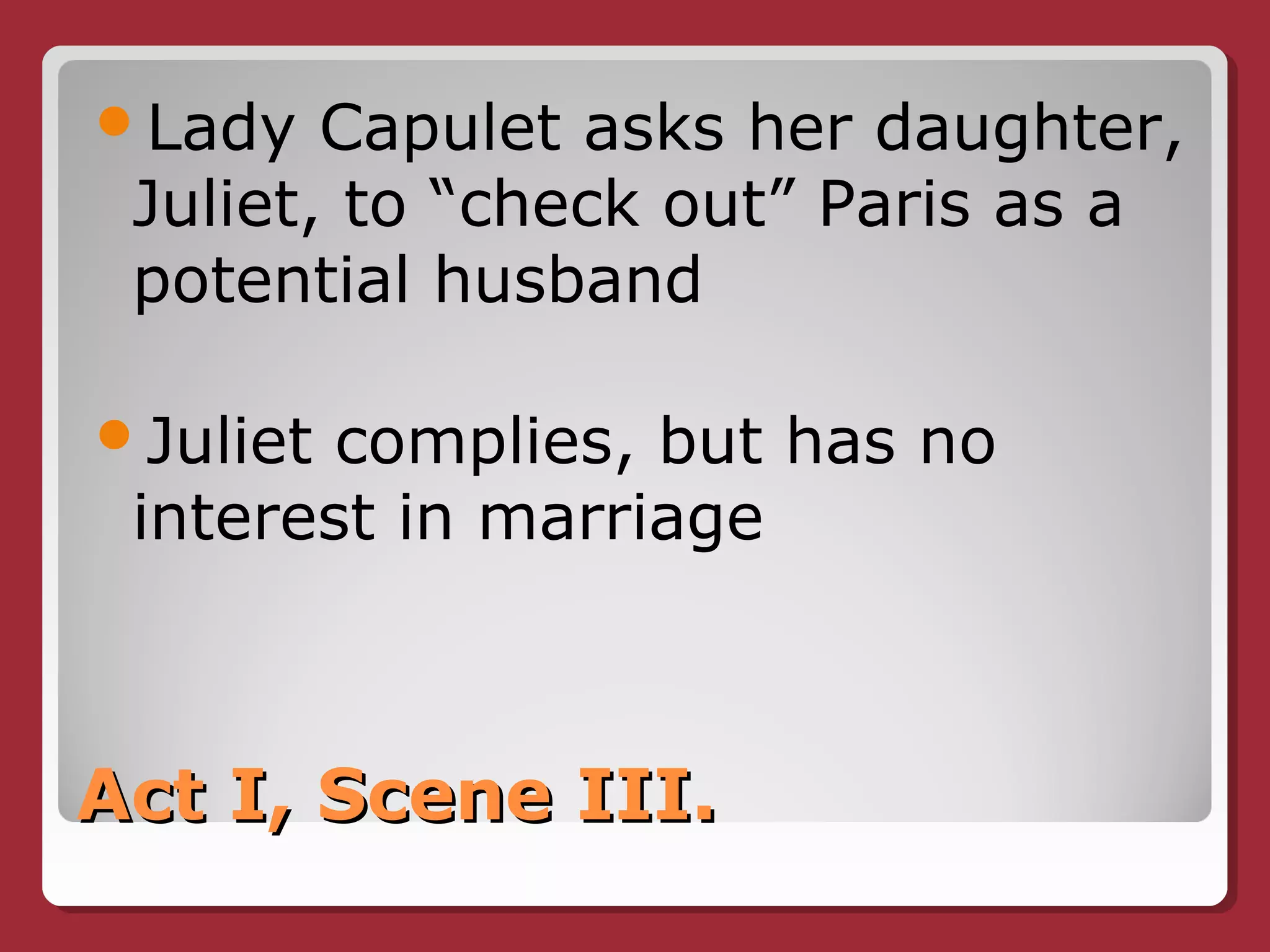 Romeo and Juliet Summary | PPT