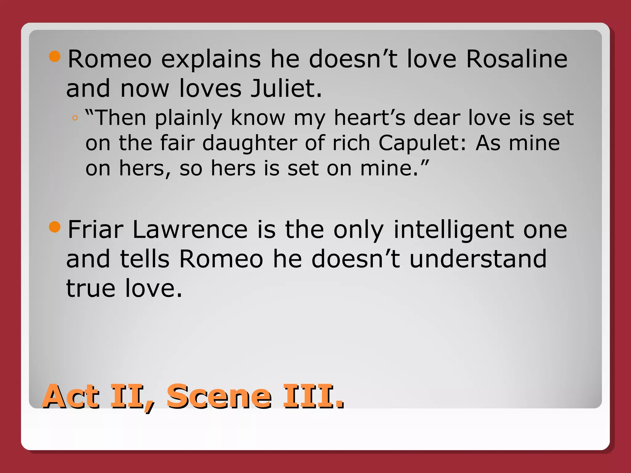 Romeo and Juliet Summary | PPT | Romance | Genres
