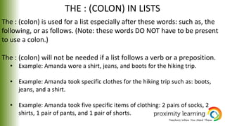 9th grade colons | PPTX