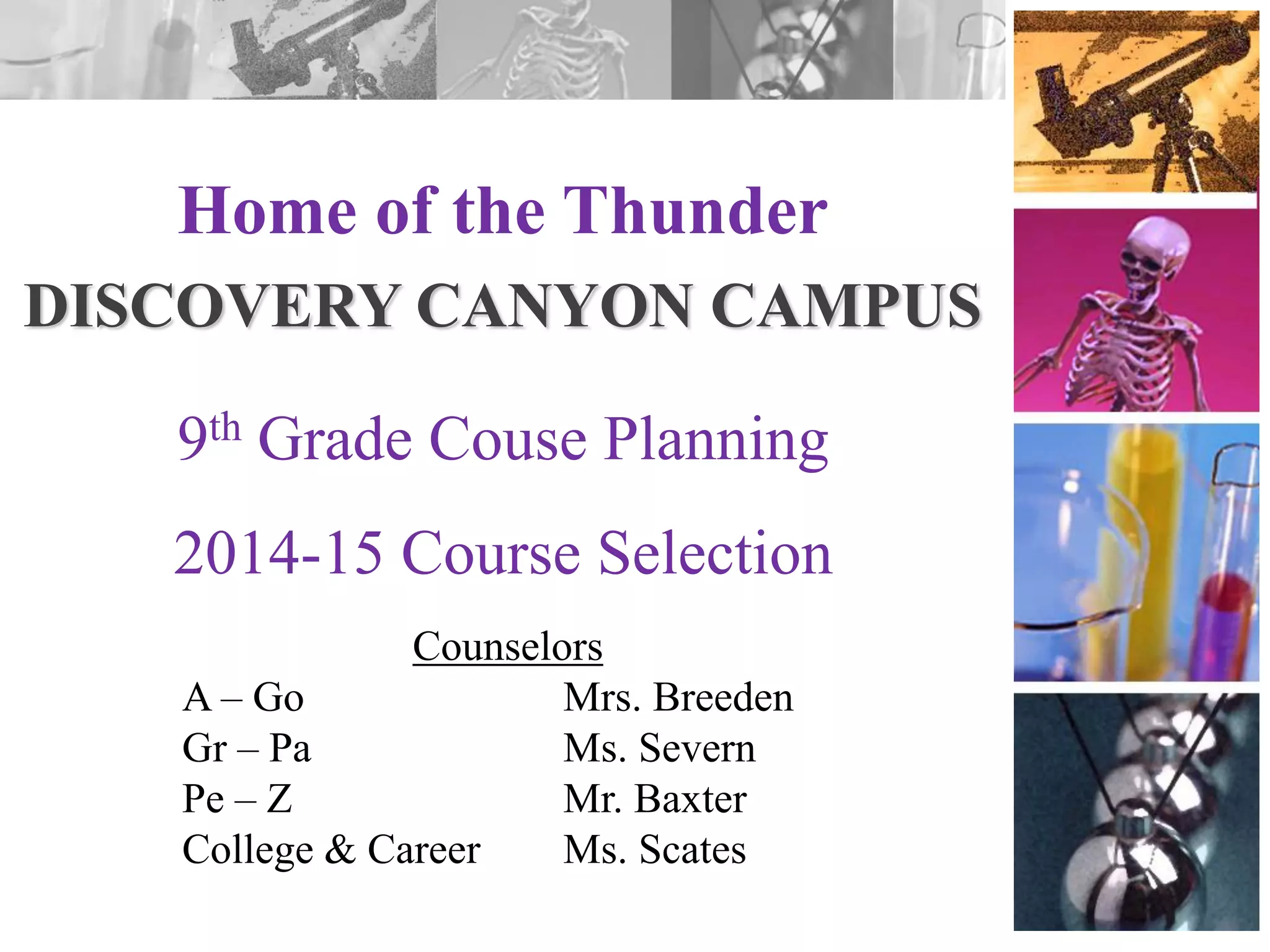 DCC 9th Grade Course Planning Presentation 2014-2015 | PPT