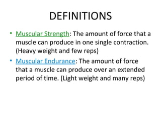 Muscular Strength and Endurance | PPT