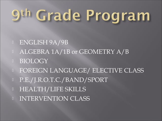 9th Grade Presentation | PPT