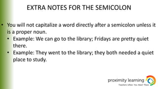 9th grade semicolons | PPTX