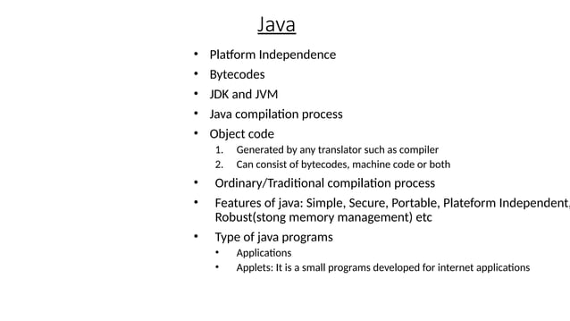 9th intro to java.pptx it include class, objects | PPT