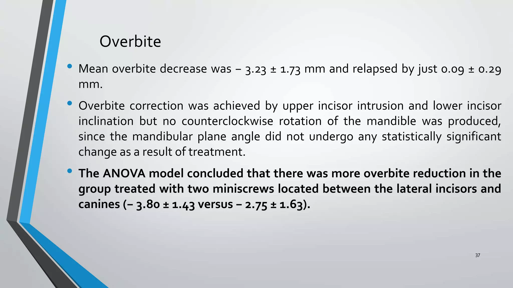 JC One versus two anterior miniscrews for correcting upper.pptx | Dental Health | Diseases and ...