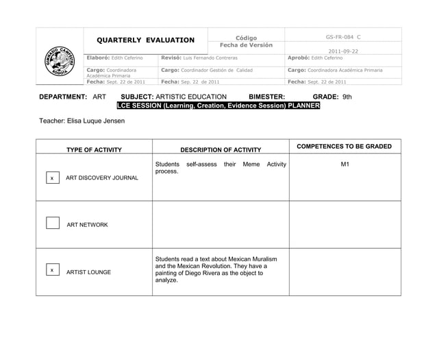 9th LATIN AMERICA. MEXICAN MURALISM. LCE session. bim III, 2013 | PPT