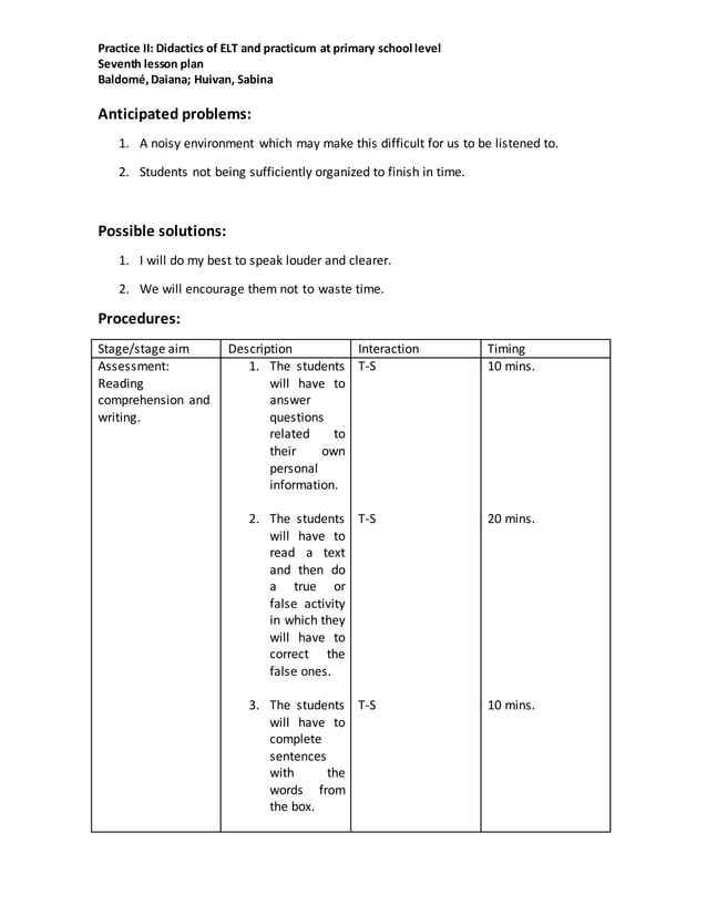 9th lesson plan | PDF