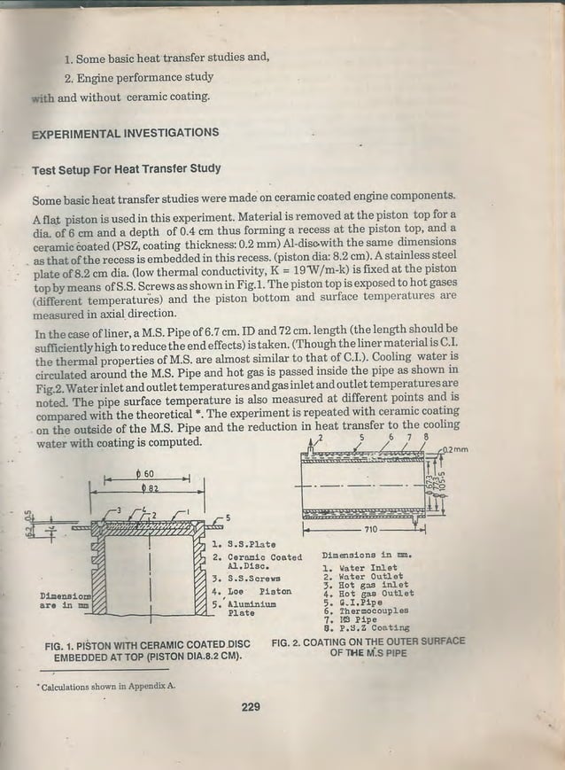 Experiments on a Thermally Insulated Diesel Engine | PDF