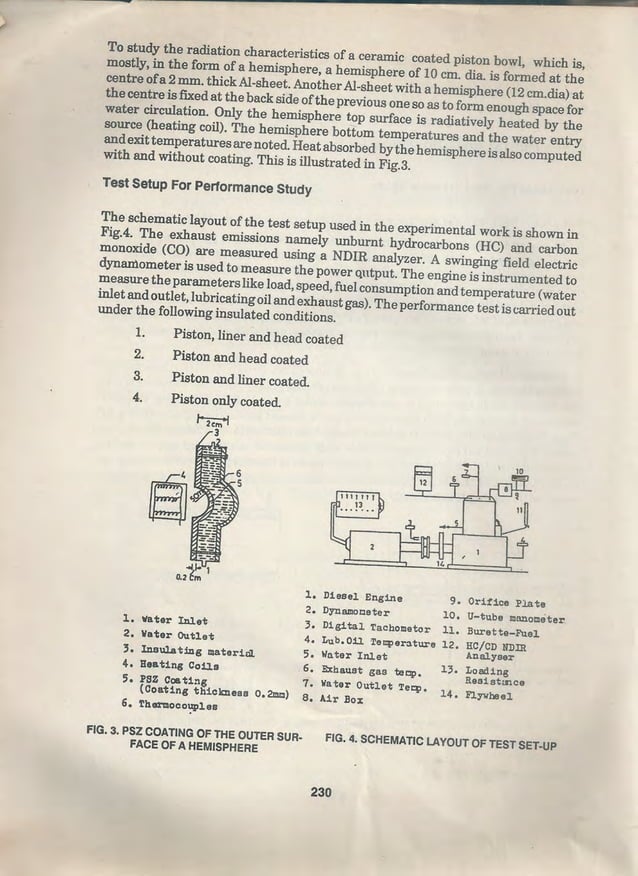 Experiments on a Thermally Insulated Diesel Engine | PDF