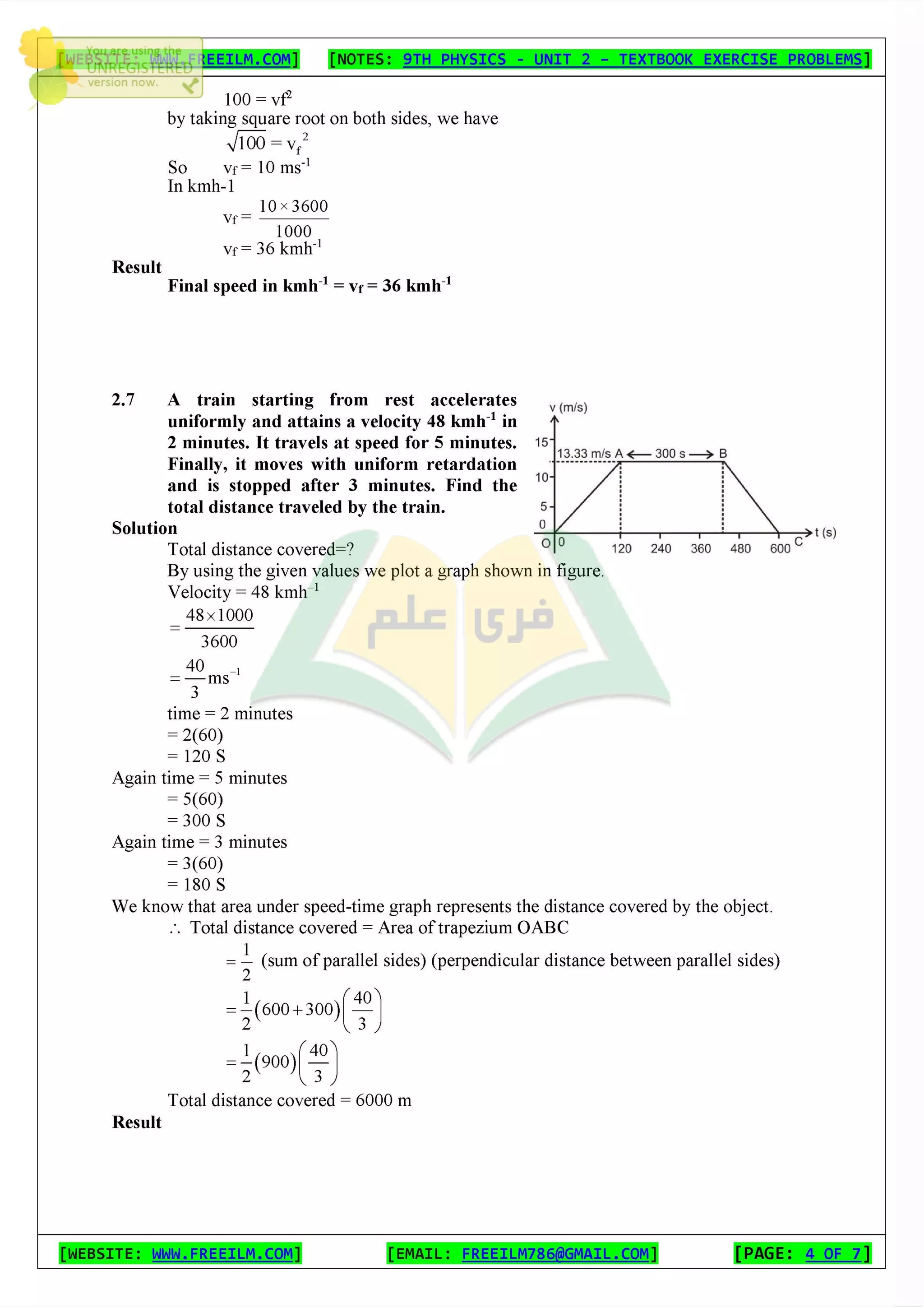 9th Phy Ch 2 Numericals.pdf | Physics | Science
