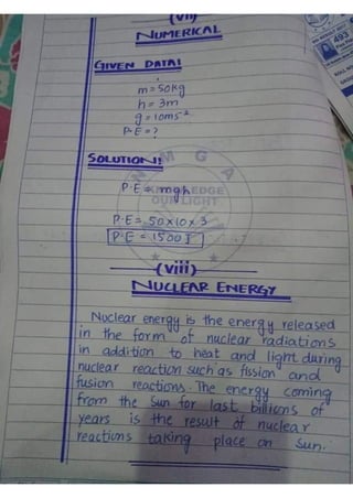 9th physic paper presentation best notes | PDF