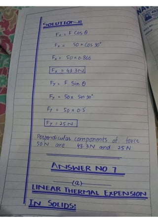 9th physic paper presentation best notes | PDF