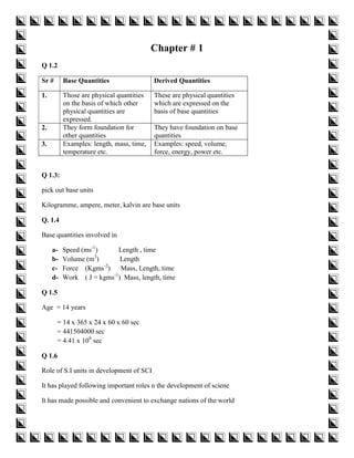 9th Physics. Ch.01: Physical Quantities | PDF