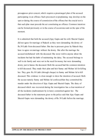 moot file of sec 304 -b,201and 34 of indian penal code | DOCX