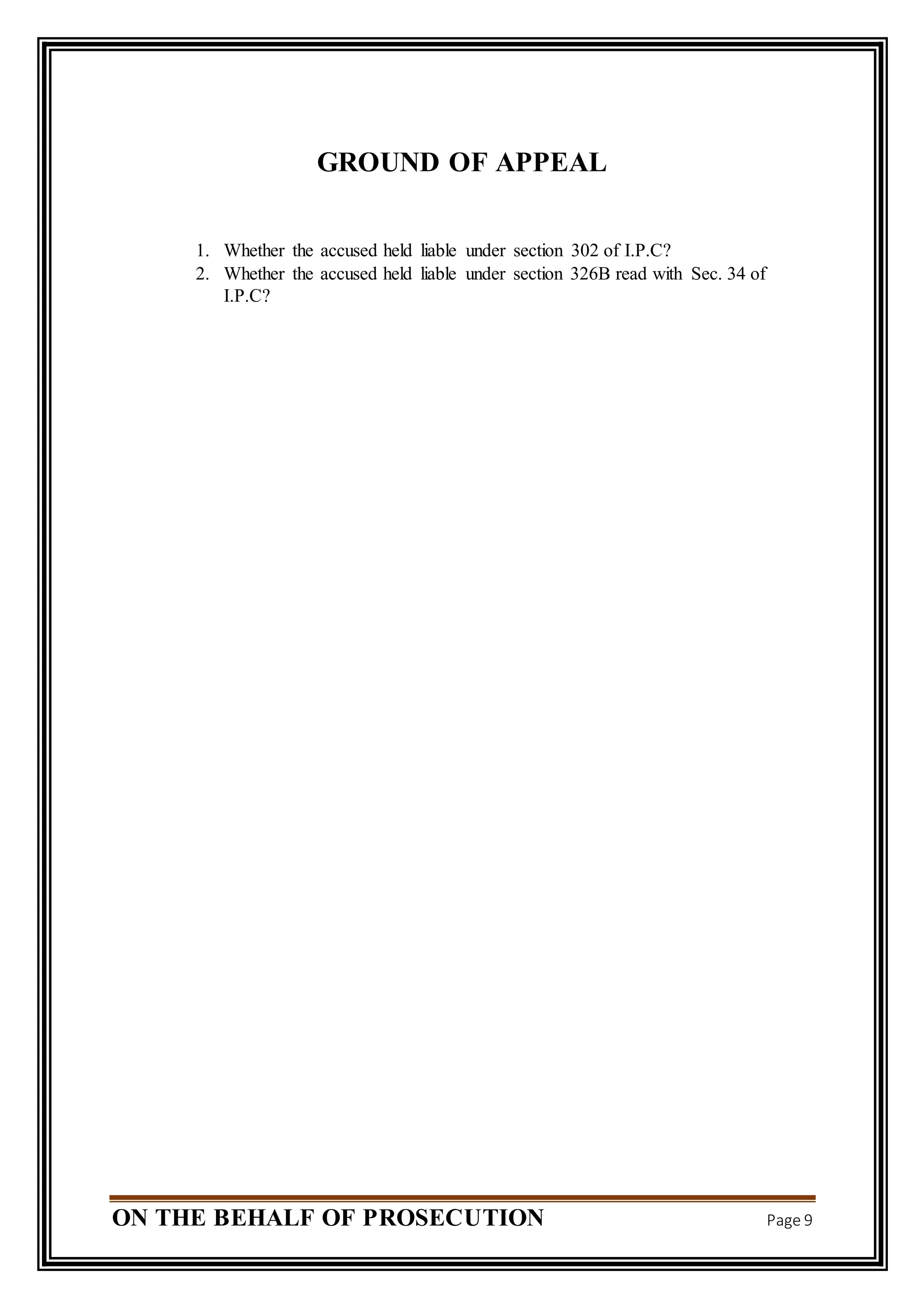 memorial of ipc sec 302 and 326 B | DOCX