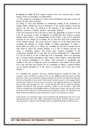 memorial of ipc sec 302 and 326 B | DOCX