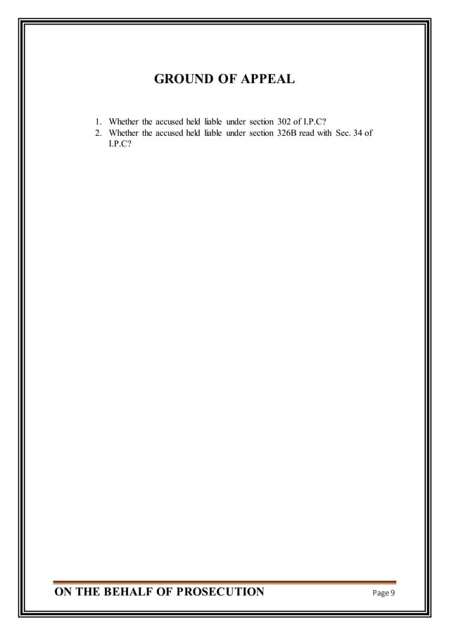 memorial of ipc sec 302 and 326 B | DOCX