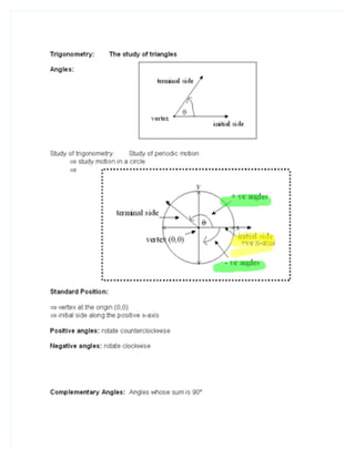 9th sept. comp., supp., coterminal, angles & similar triangles | PDF