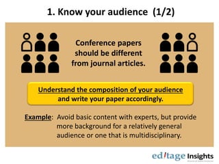 9 tips for presenting at an academic conference | PPTX
